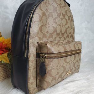 Coach | Bags | Coach Medium Charlie Backpack In Signature Canvas | Poshmark